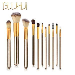Folding Brush Makeup 11PCS Foundation Eyebrow Tools Brush Brush Eyeshadow Sets Cosmetic Brush Foundation Blending Brush with Case