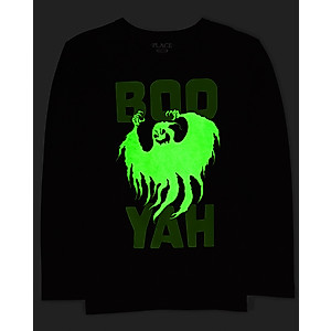 The Children's Place,Long Sleeve Halloween Graphic T-Shirt,Medium (7/8)