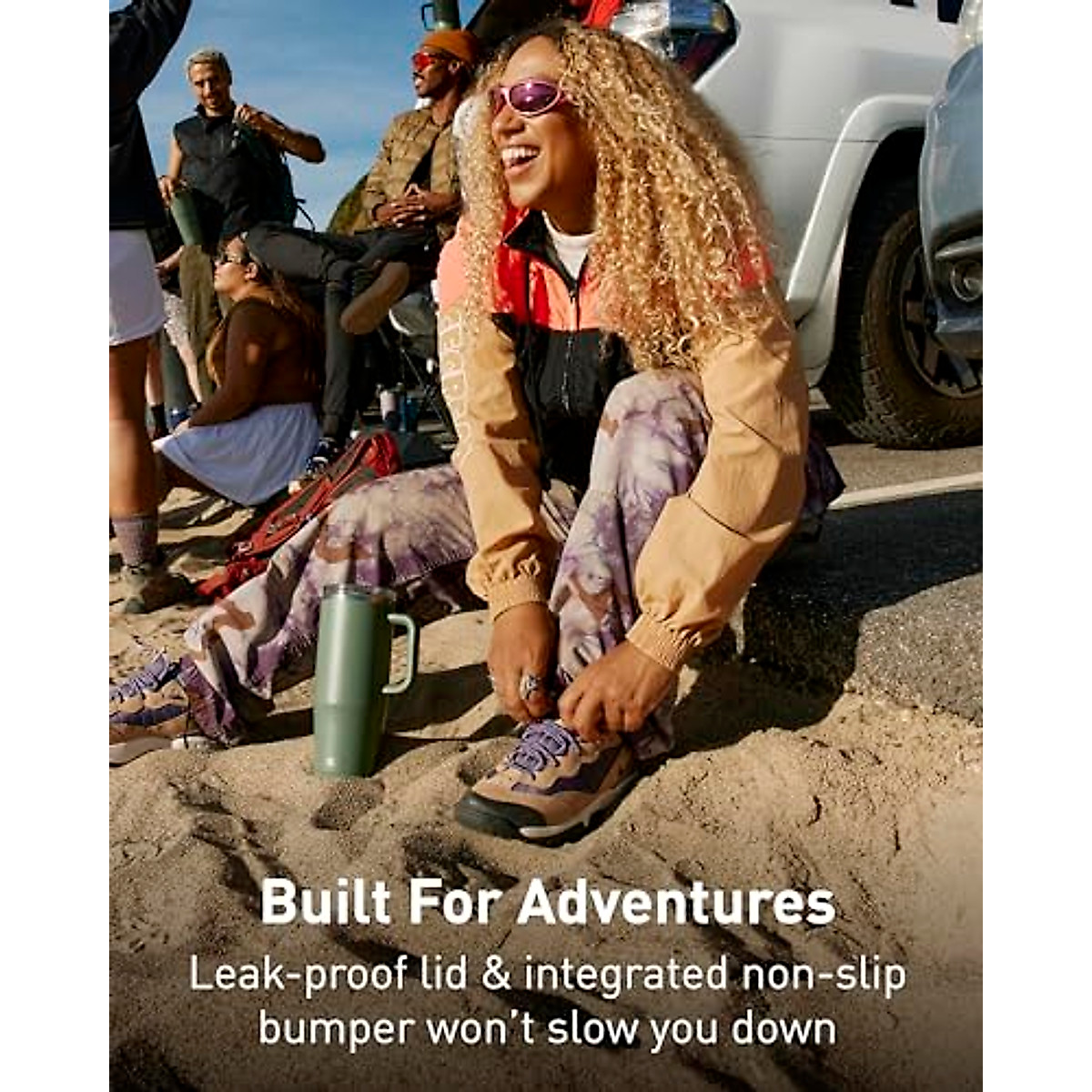 CamelBak Thrive Leak-Proof 32 oz Stainless Steel Mug for Travel, Coffee, Tea, Hot Beverages - Spill Proof Cup-holder, Nordic Blue