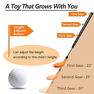 iPlay, iLearn Kids Golf Toys Set W/Left & Right Club Head, Boys Outdoor Sport Toy Age 3-5, Toddler Indoor Golf Ball Game, Child Exercise Active, Yard Play Birthday Gift 4 6 7 8 Year Olds Toddler Girl