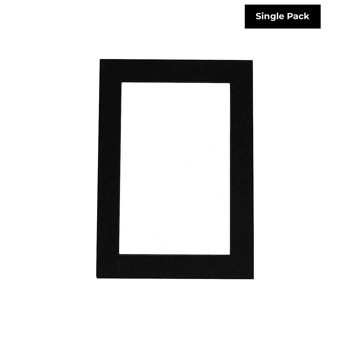 8x10 Mat Bevel Cut for 6x8 Photos - Acid Free Black with Black Core Precut Matboard - for Pictures, Photos, Framing - 4-ply Thickness