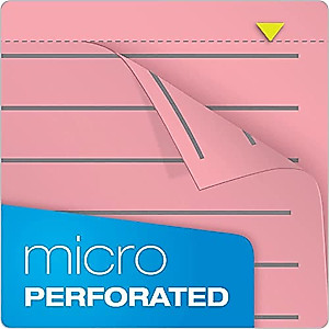 TOPS Prism Steno Books, 6" x 9", Gregg Rule, Pink Paper, Perforated, 80 Sheets, 4 Pack (80254)