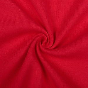 ROMPERINBOX Unisex Solid Baby Bodysuit 0-24 Months (12-18 months, Red long sleeve)