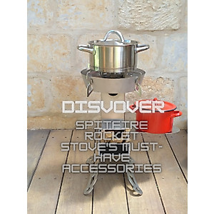 Spitfire Rocket Stove Patrol, Camp Rocket Stove Wood Burning Portable Stove w/Travel Case, Collapsible Backpacking Wood Stove, Rocket Camp Stove, Outdoor cooking stove Estufa De Leña Para Cocinar