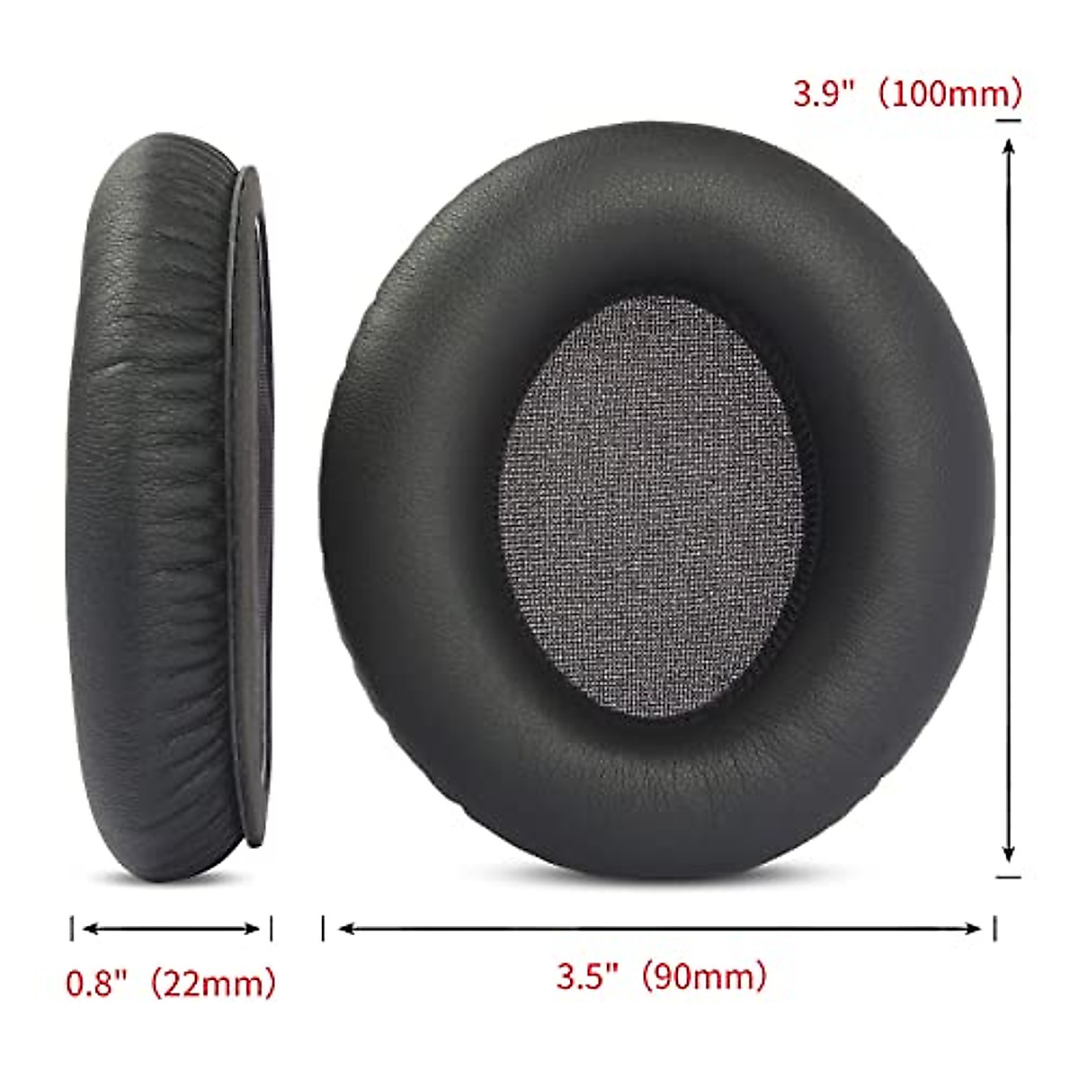 TaiZiChangQin KNS8400 Ear Pads Headband Ear Cushions Earpads Replacement Compatible with KRK KNS 8400 KNS 6400 Headphone Protein Leather Black
