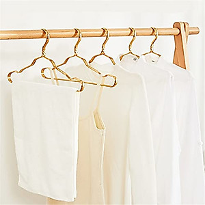 FSYSM Clothes Hangers 10pcs Aluminium Alloy Coat Hangers Anti-Slip Seamless Metal Drying Rack Wardrobe Organizer (Color : B, Size : 10pcs)