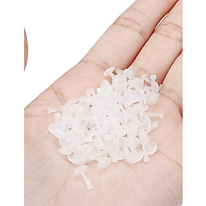 Heienngy 6MM 100PCS 16G Clear Push Top Piercing Retainers 2mm Flat & Ball Top Bioflex Lip Rings Plastic Acrylic Labret Retainer for Women Men 16 Gauge Earrings Studs 6mm 8mm 10mm Bar Length