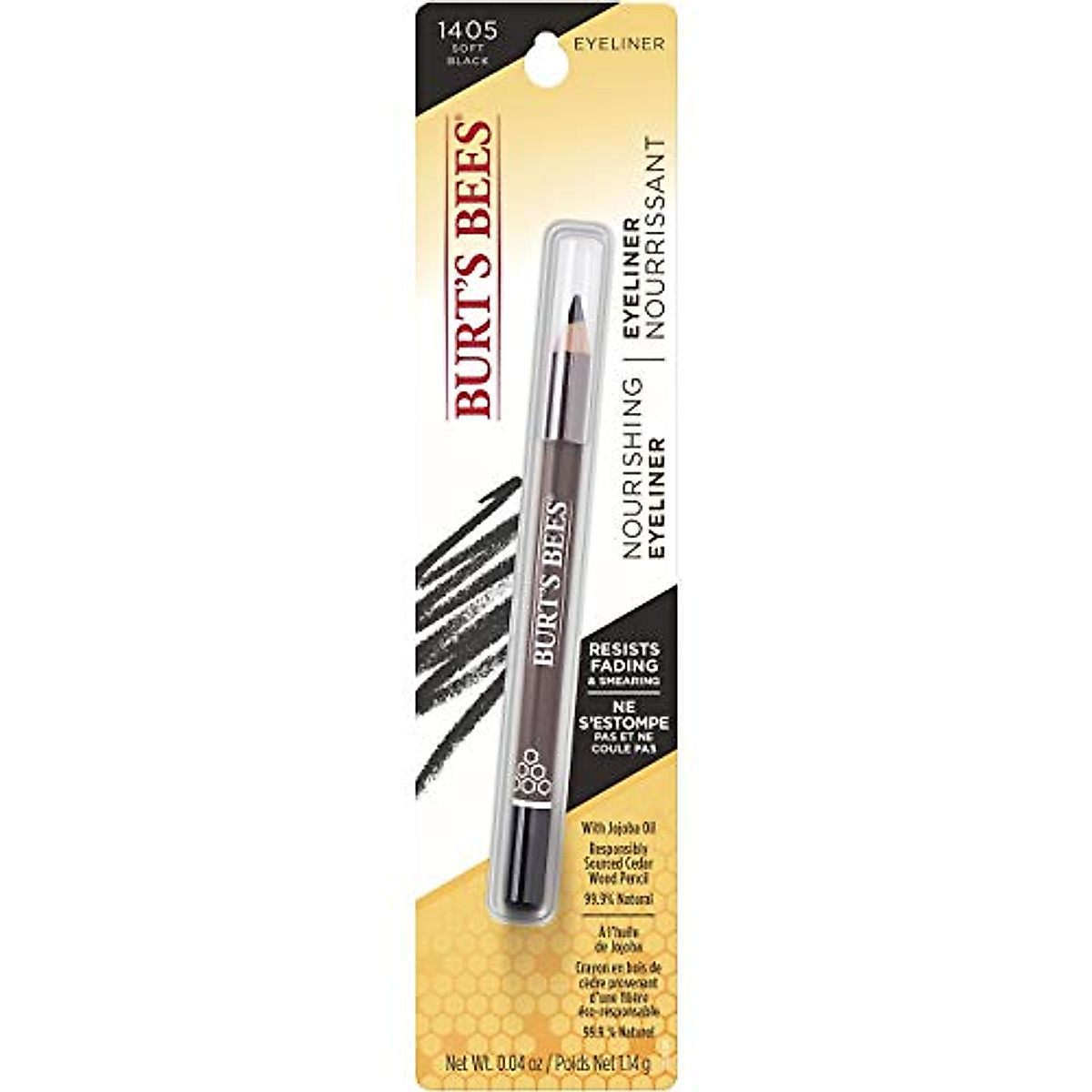 Burt's Bees Nourishing Eyeliner, Soft Black - 0.04 Ounce