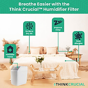 Think Crucial Replacement Humidifier Paper Wick Filters Compatible with Aircare Part # 1043 & Models EP9500,EP9700,EP9800,EP9R500,EP9R700,EP9R800 - Essick: 821000,826000,831000,SS390DWHT (1 Pack)