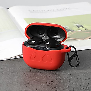Haotop Case Compatible with JBL Tune 120TWS/125TWS,Soft Silicone Skin Cover Protective Case (Red Colour)