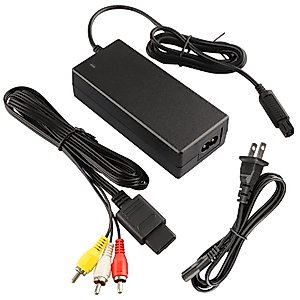 Xahpower AC Power Supply for Gamecube, AC Power Adapter Cord and AV Cable for Nintendo Gamecube Console NGC