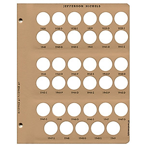 Dansco US Jefferson Nickel with Proof Coin Album 1938 - 2005 #8113