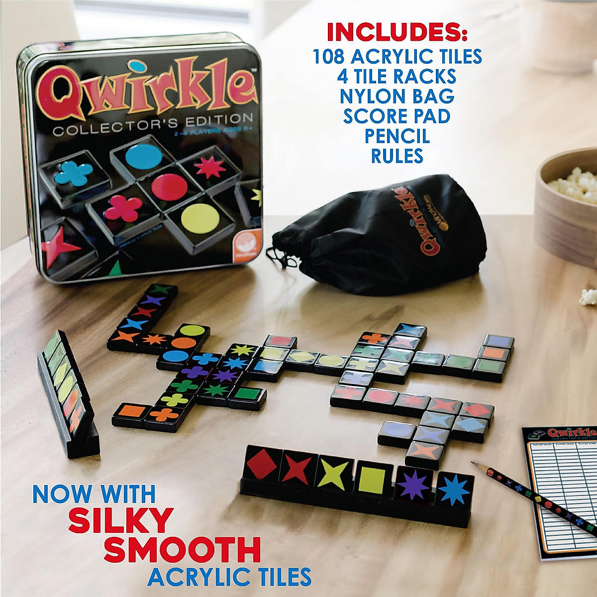 Mindware | Qwirkle Collector's Edition | Family Game | Ages 6+ | 2-4 Players | 45 Minutes Playing Time