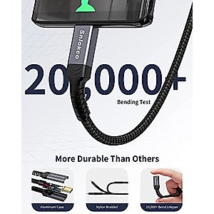 Sniokco USB4 Cable 6.6FT, USB C to USB C Cable 40Gbps with Emarker for Thunderbolt 4/3 USB C 3.2 Gen2*2 PD3.1 240W 100W Data Sync Charger Video Audio for Monitor Display PC Laptops iPhone16 15 MacBook