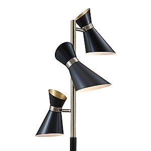 Lite Source Jared Antique Brass Three-Light Floor Lamp (LS-83138)
