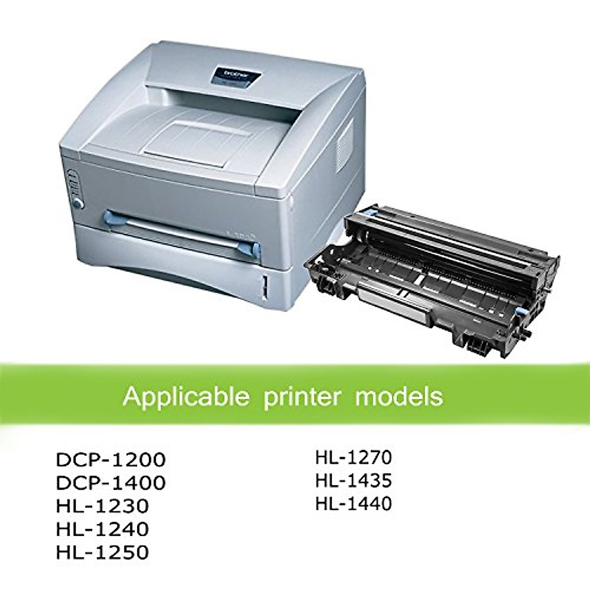 Awesometoner Compatible Drum Cartridge Replacement for Brother DR400 use with HL-1230, HL-1240, HL-1250, HL-1270, HL-1435, HL-1440, HL-1450, HL-1470 (Black, 1-Pack)