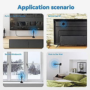 Chaowei Digital TV Antenna-DVB66 Portable Indoor Outdoor TV Antenna with Magnetic Base,16.5ft Long Cable,Omnidirectional Receiving-Support 4K 1080P TV