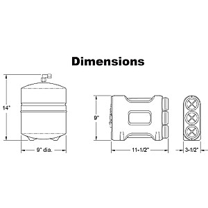 Whirlpool WHAROS5 Reverse Osmosis (RO) Water Filtration System With Chrome Faucet | Extra Long Life | Easy To Replace UltraEase Filter Cartridges, 14" deep x 13" wide x 15 inches tall, Blue