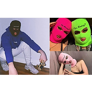 3 Hole Ski Mask Yes Daddy Full Face Balaclava Winter Warmer Outdoor Sports Thermal for Men Women Pink