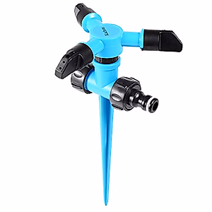 Garden Sprinkler, Kadaon 360 Degree Rotating Lawn Sprinkler Large Area Coverage - Adjustable, Weighted Gardening Watering System