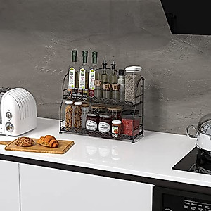 Cisily Bathroom Counter Organizer, Countertop Organizer and Storage Bedroom, 2-Tier Kitchen Spice Rack Shelf Organization, Room Makeup Desk Sink Care Organizer