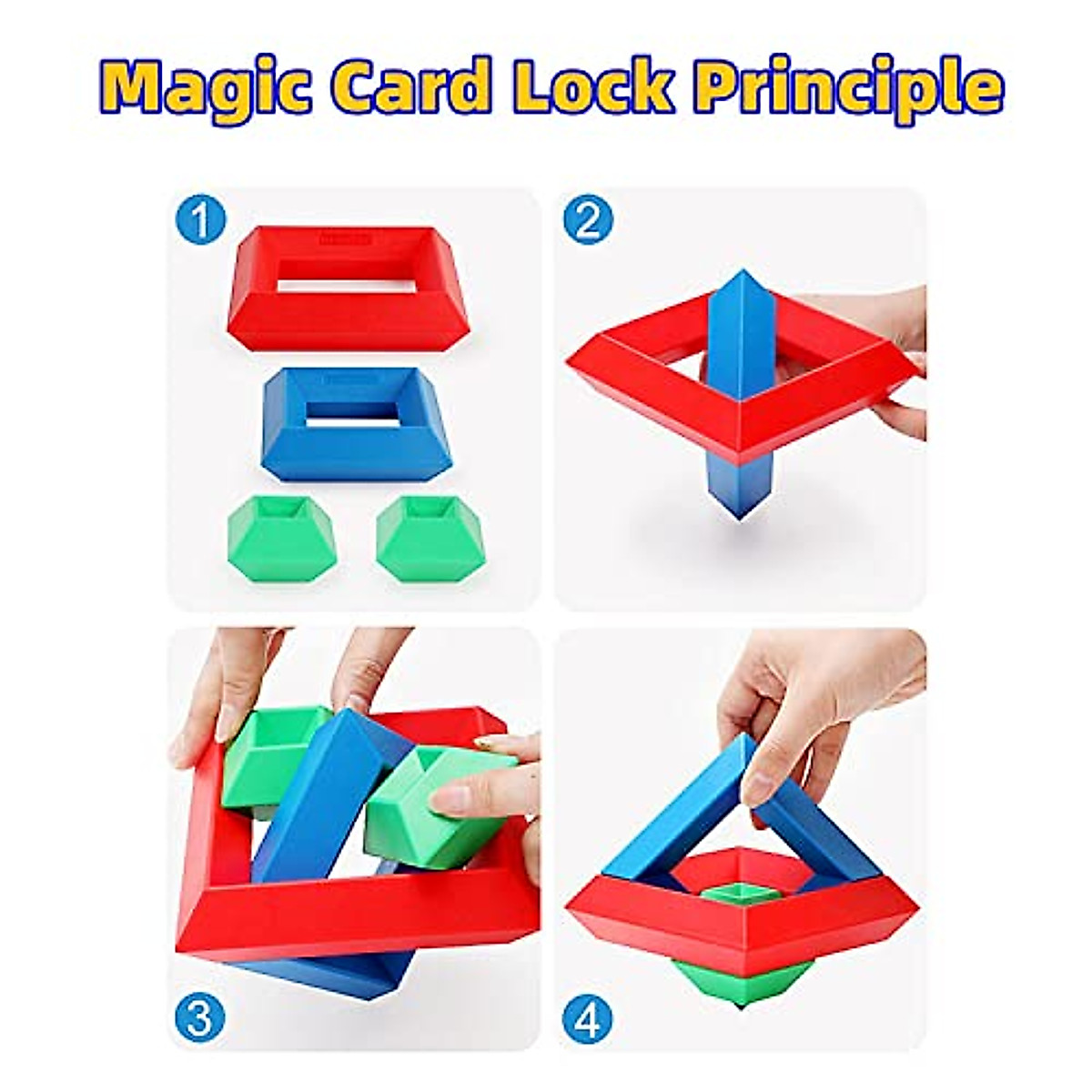 2023 Pyramids Stacking Blocks, Montessori Toys, Creative Building Pyramids Stacking Blocks Educational Toys, Building Blocks Stacking Educational Toys STEM Sensory Toys Gifts for Kids Age 1-5 (60PCS)