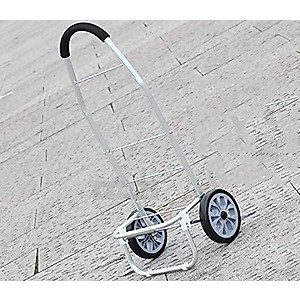 Collapsible Folding Wagon, Folding Shopping Cart Trolley, with Swivel Wheels and Seat Lightweight Waterproof No Noise Grocery Utility Rolling Hand Car