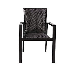 Deco 79 70338 Outdoor Dining Chair, Black