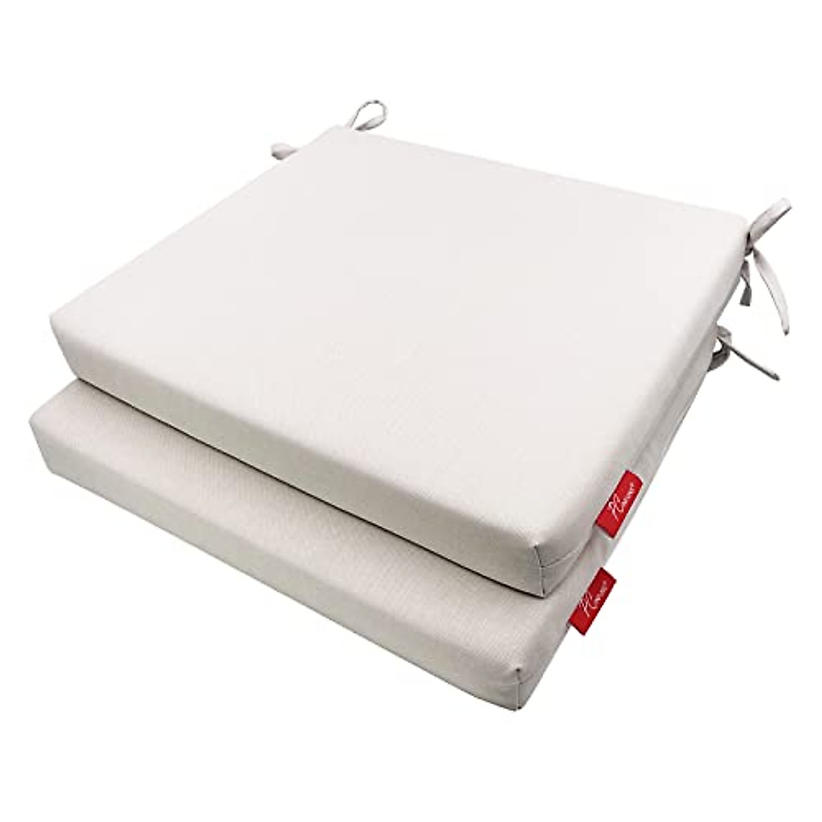 Pcinfuns Outdoor Squared Seat Cushions 18.5 x 16 Inches All Weather Chair Cushions for Garden Patio Furniture Chair Pads,Beige