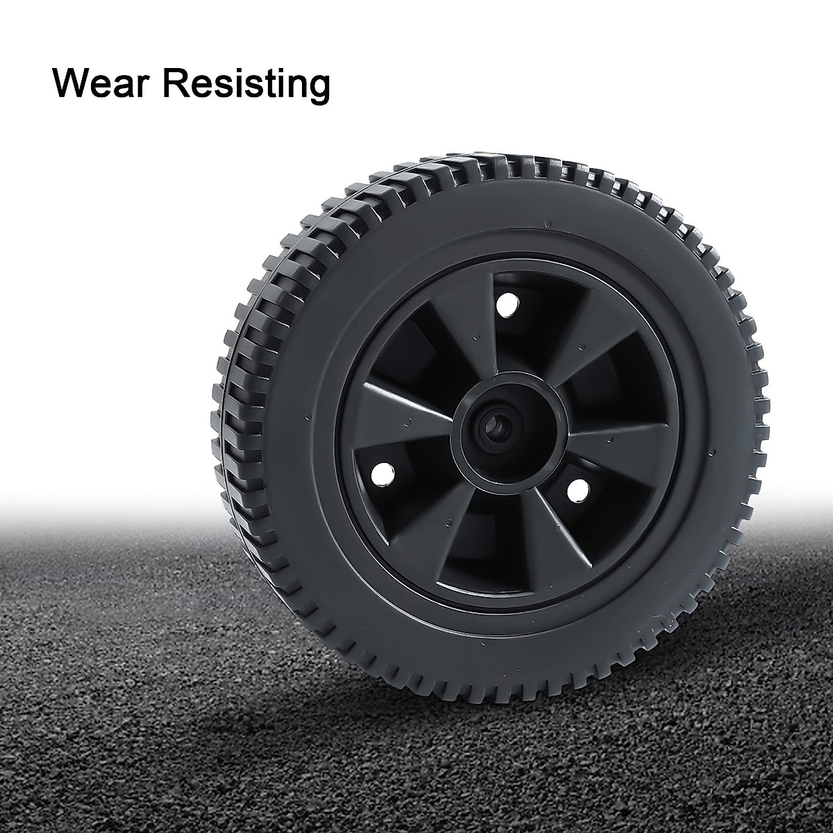 YIHAM G437-0037-W1 7 Inch Grill Wheels Replacement Kit for Charbroil 463344015 463436215 463370516 463341918 Black Blow Molded Plastic Wheels Charbroil Grill Accessories BBQ Wheels 2 PCS