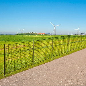 4 Pack Metal Garden Fence Panels Barrier 25in Wire Fences Pet Fence Kit Outdoor Heavy Duty Tall Outdoor Landscape Patio Yard Fencing Border Animal Barrier