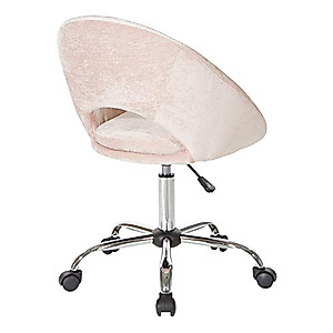 OSP Home Furnishings Milo Office Chair, Blush