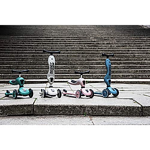 Scoot & Ride - Highwaykick 1 Children Adjustable Seated or Standing 2-in-1 Scooter Including Safety Pads (Blueberry) - for Ages 1-5