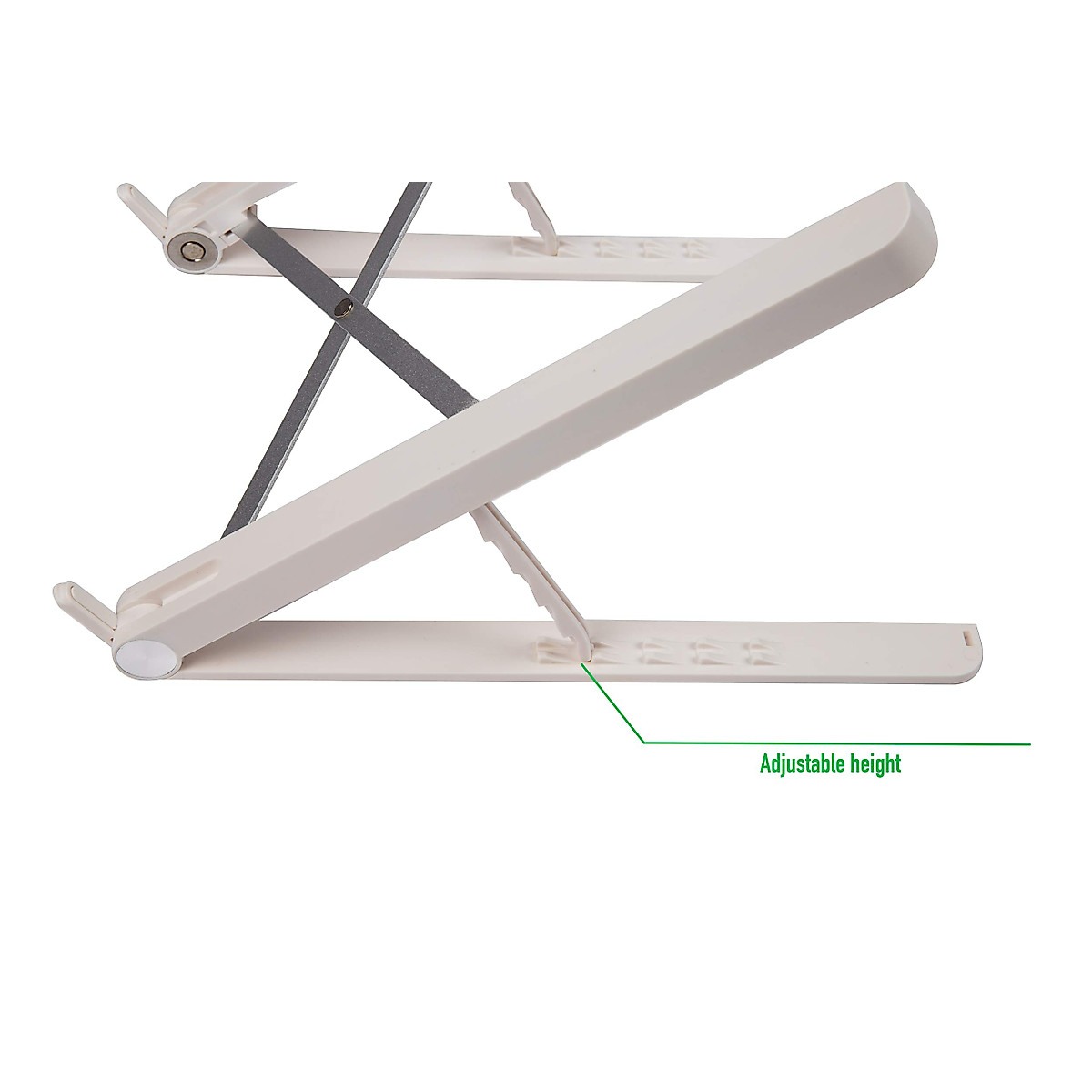 Mind Reader Folding Collapsible Laptop, Adjustable Tablet Stand, White (FOLAP-WHT)