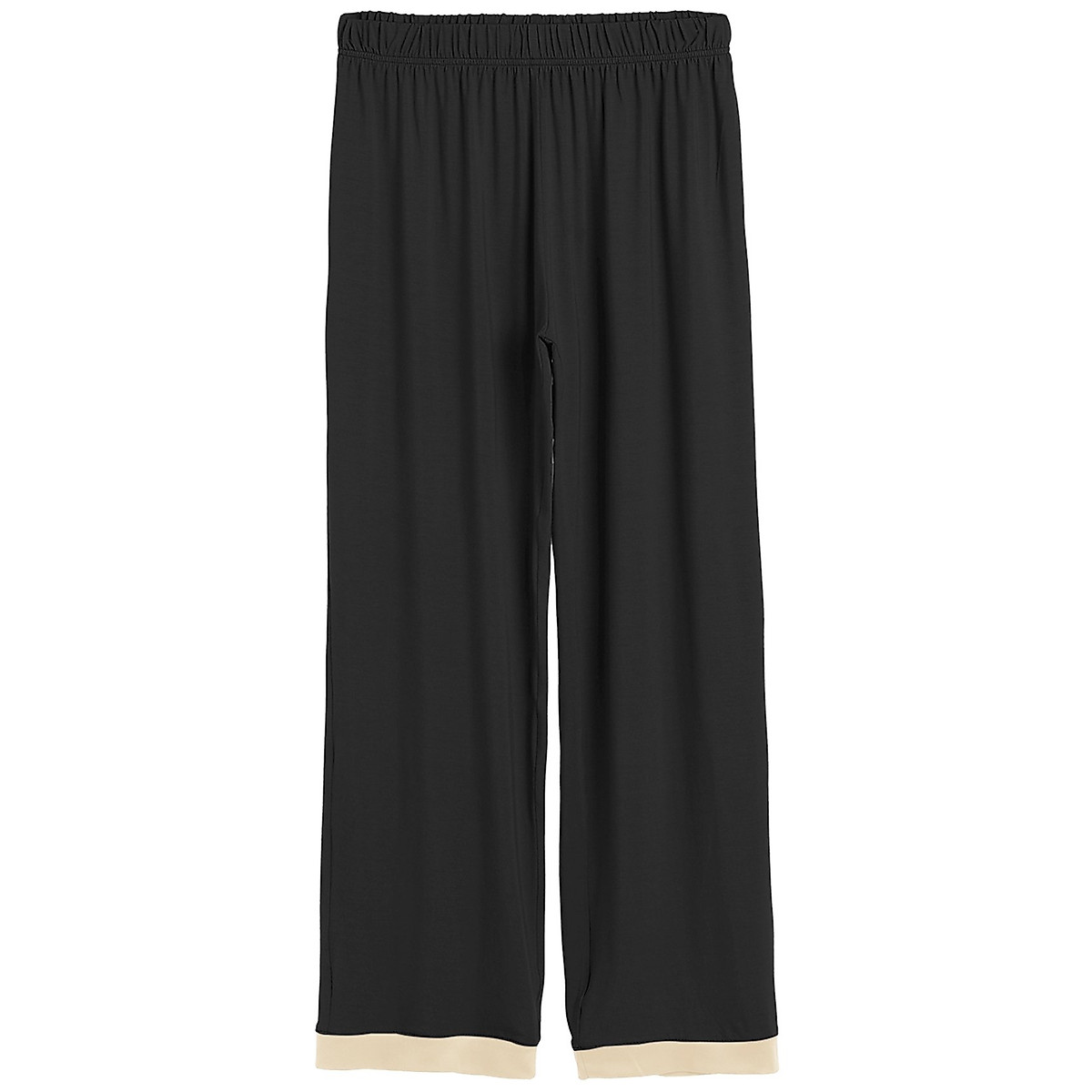 Latuza Women's V-neck Short Sleeves Pajama Set L Black