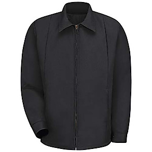 Red Kap Men's Perma-Lined Panel Jacket, Black, 6X-Large