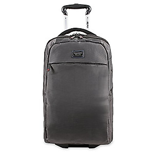 J World New York Bay Business Rolling Backpack, Black, One Size