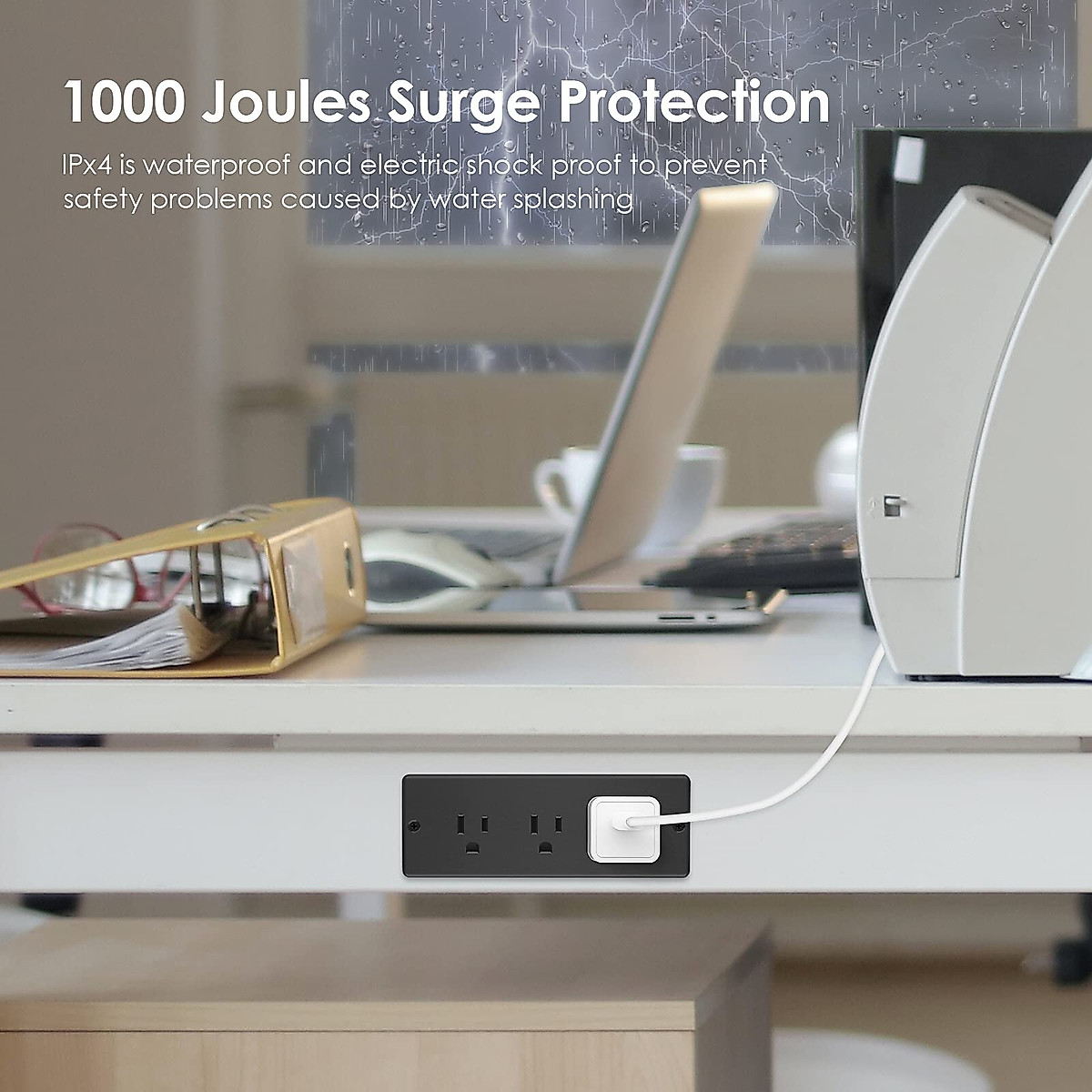 Conference Recessed Power Strip Socket Waterproof,Conference Table Power Strip,Waterproof Furniture Recessed Power Strip,Flush Mount Power Strip with 3 Outlets,6ft Extension Cord with Flat Plug