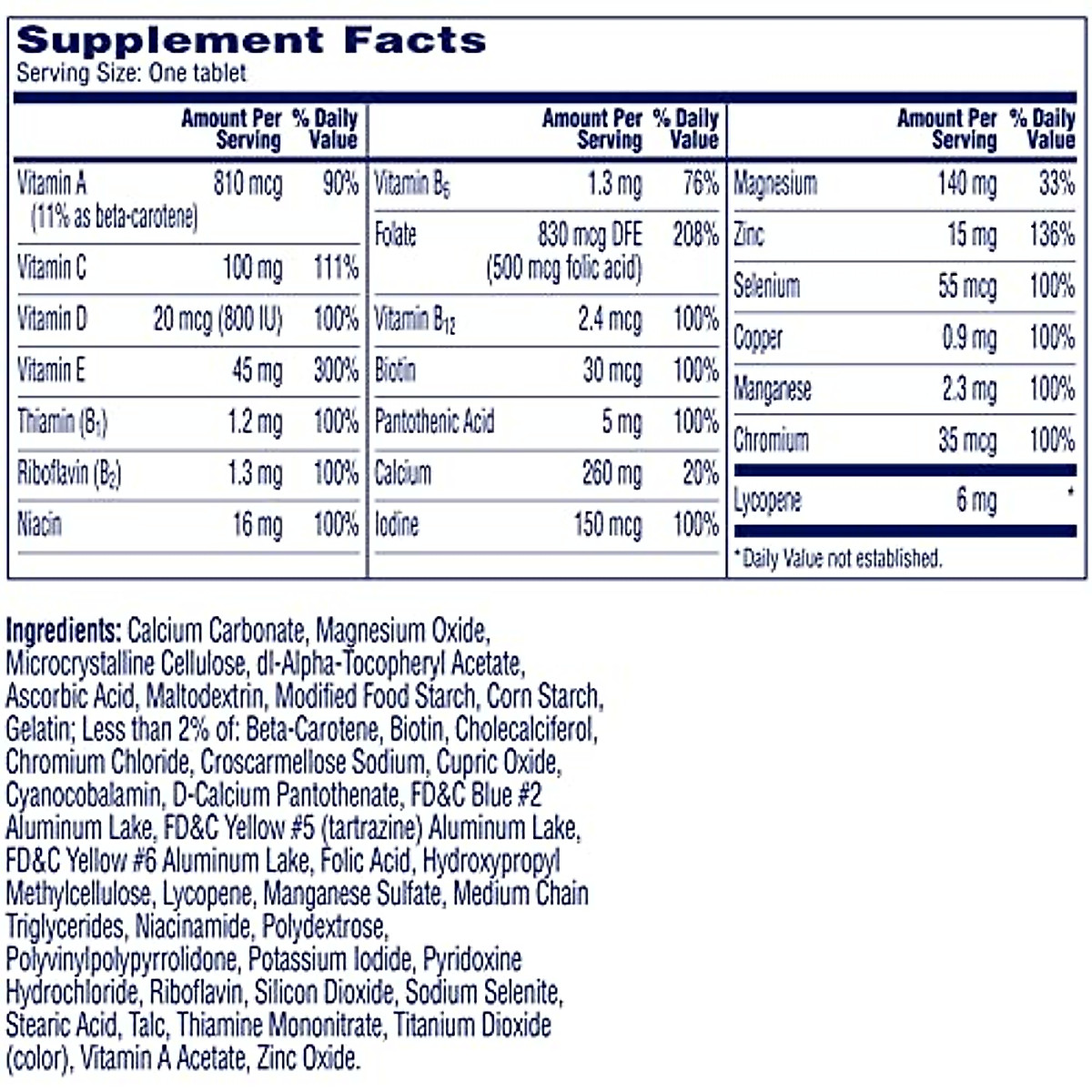 One A Day Men's Pre-Conception Health Multivitamin to Support Healthy Sperm, Supplement for Men with Vitamin C, Vitamin E, Selenium, Zinc, and Lycopene, 30 Count