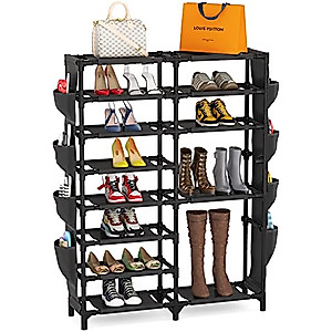 Tribesigns Shoe Rack 24-30 Pairs Shoe Storage Organizer Non-woven Shoe Shelf Boots Organizer