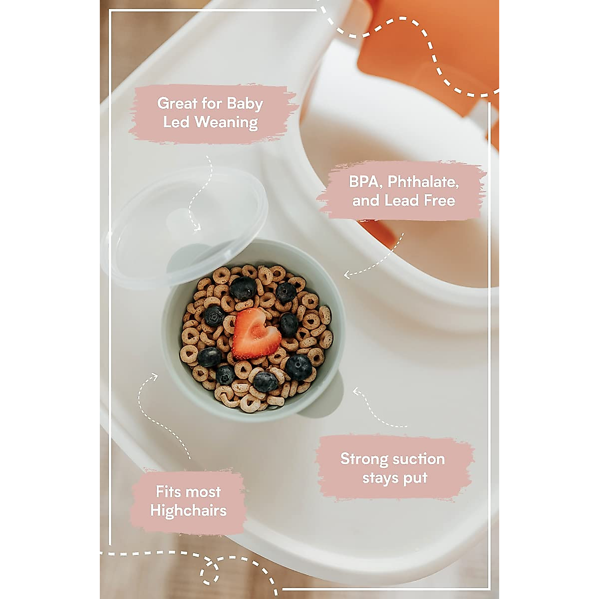 Ullabelle Silicone Baby Bowls with Lids | Toddler Food Storage Bowls | 100% Food Grade Silicone | BPA Free and Nontoxic Material | Independent Feeding (Blue/Sage/Grey, 3 Bowls)