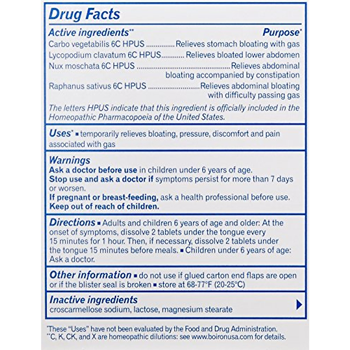 Boiron Gasalia, 3 Pack, (60 Tablets per Pack), Homeopathic Medicine for Gas Relief