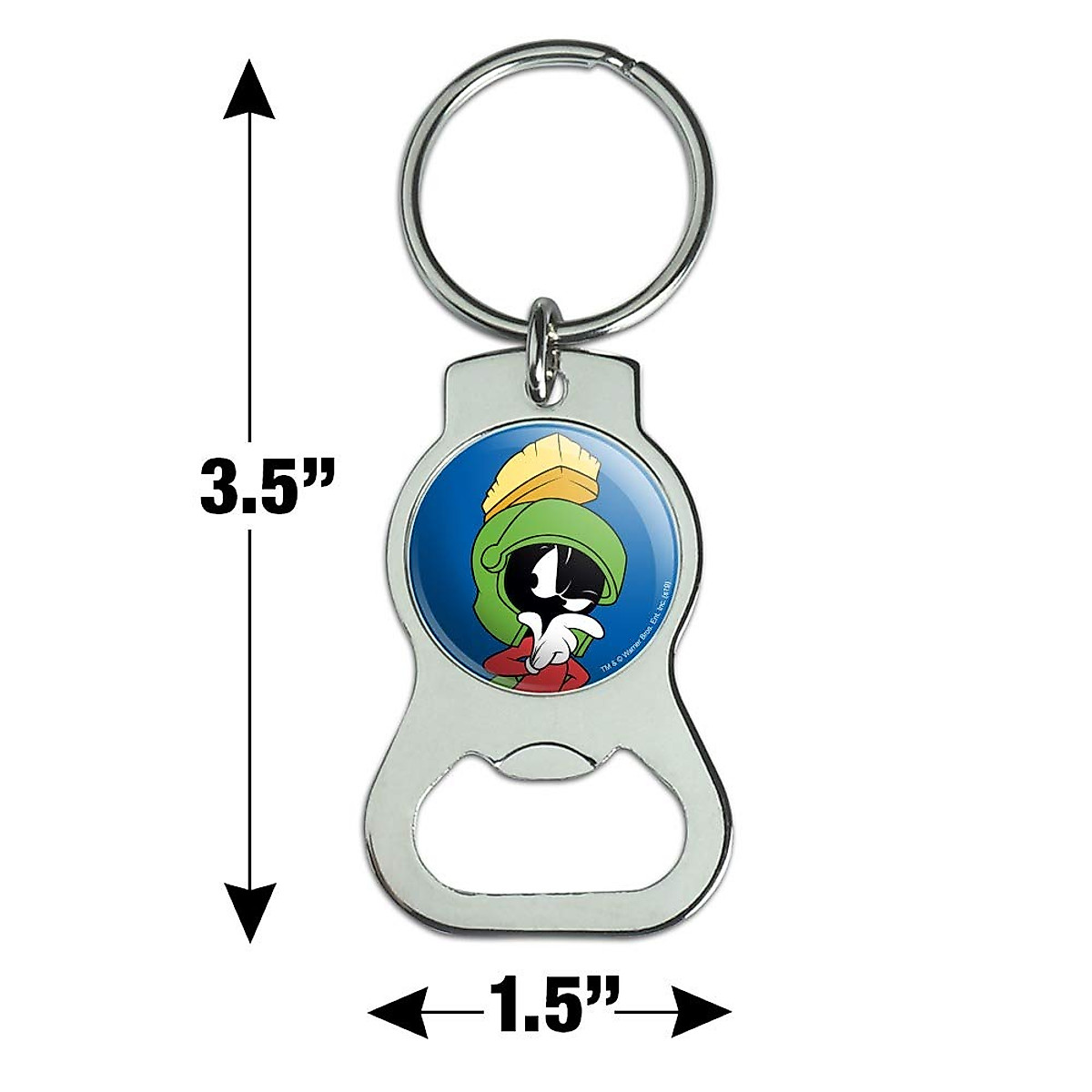 GRAPHICS & MORE Looney Tunes Marvin The Martian Keychain with Bottle Cap Opener