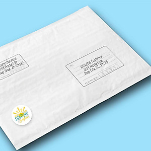 Bright Sending Sunshine Themed Thank You Customer Appreciation Sticker Labels for Small Businesses, 60 1.5" Circle Stickers by AmandaCreation, Great for Envelopes, Postcards, Direct Mail, & More!