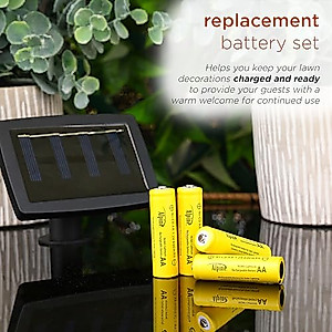 Alpine Corporation AA Ni-CD Replacement Rechargeable Batteries for Solar Powered Garden Lights, Set of 4
