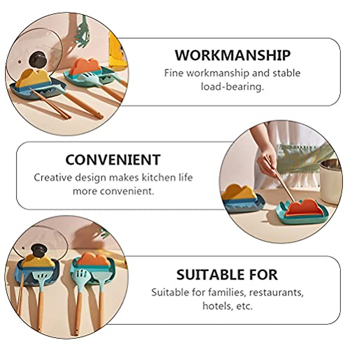 Hemoton 4pcs Pot Lid Racks Pot Lid Holders Cutting Board Holders Chopsticks Racks Utensils Lid Holder