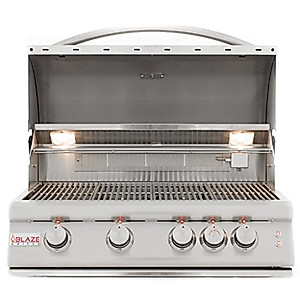 Blaze LTE 32-Inch 4-Burner Built-In Natural Or Propane Gas Grill With Rear Infrared Burner & Grill Lights - BLZ-4LTE-NG Or BLZ-4LTE-LP (32" Natural Gas)