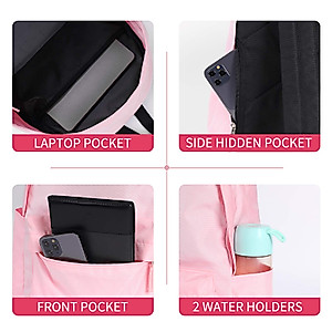 Vorspack Backpack Lightweight Backpack for College Travel Work for Men and Women - Pink