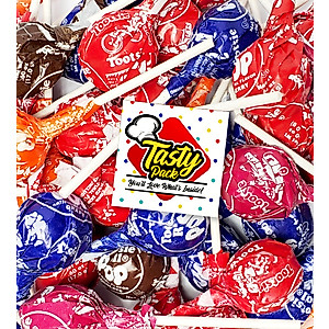 Lollipops Assorted Fruit Flavored Lollipops with Chewy Center Bulk Candy Set by TastyPack, 1lb