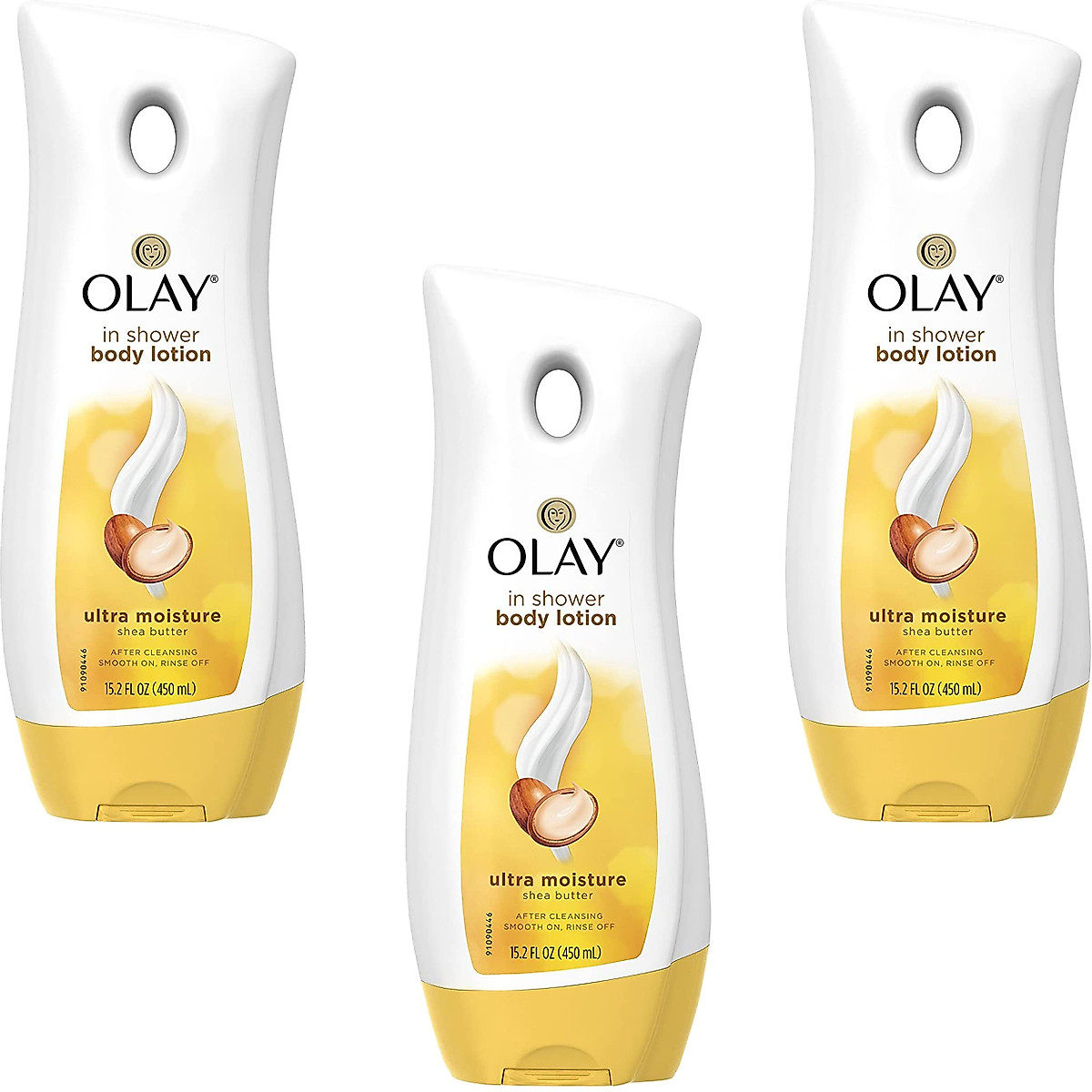 Olay Ultra Moisture In-Shower Lotion With Shea Butter 15.2 Ounce (449ml) (3 Pack)